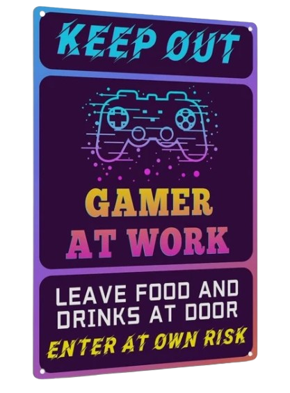 Keep Out Gamer Sign – كيري ميري